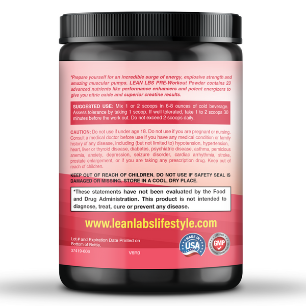 Peak Endurance - Pre Workout Powder (Watermelon) – Lean Labs Lifestyle